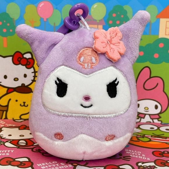 Sanrio | Toys | Squishmallow X Hello Kitty Friends Kuromi 3 Plush Clip ...